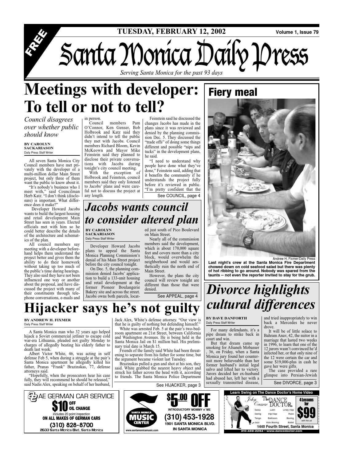 Santa Monica Daily Press, February 12, 2002 by Santa Monica Daily Press ...