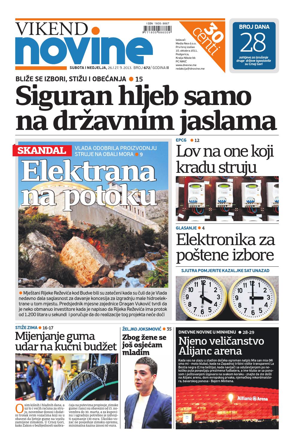 Izdanje 26-27. oktobar 2013. by Dnevne Novine - Issuu