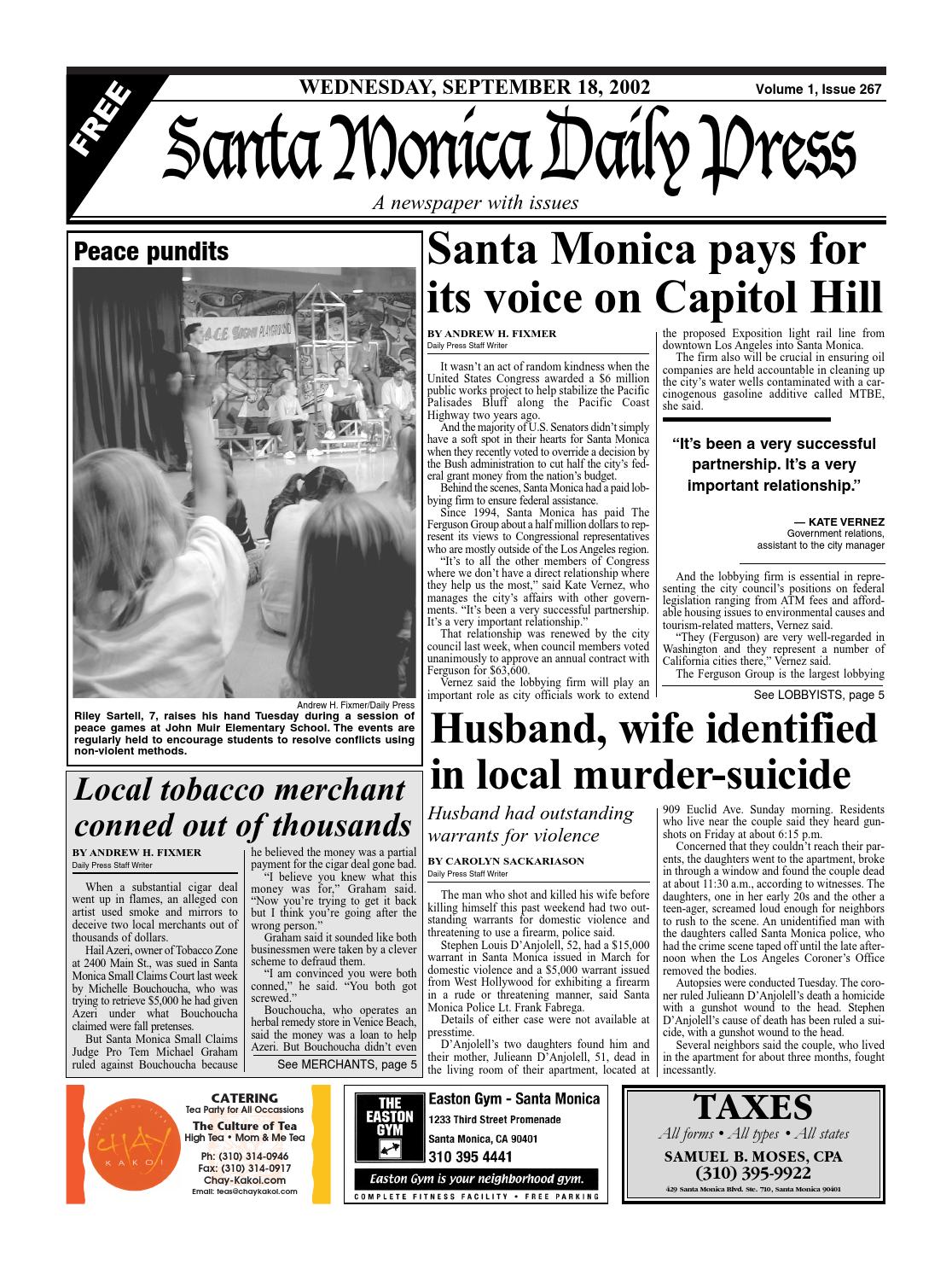 Santa Monica Daily Press, September 18, 2002 by Santa Monica Daily ...