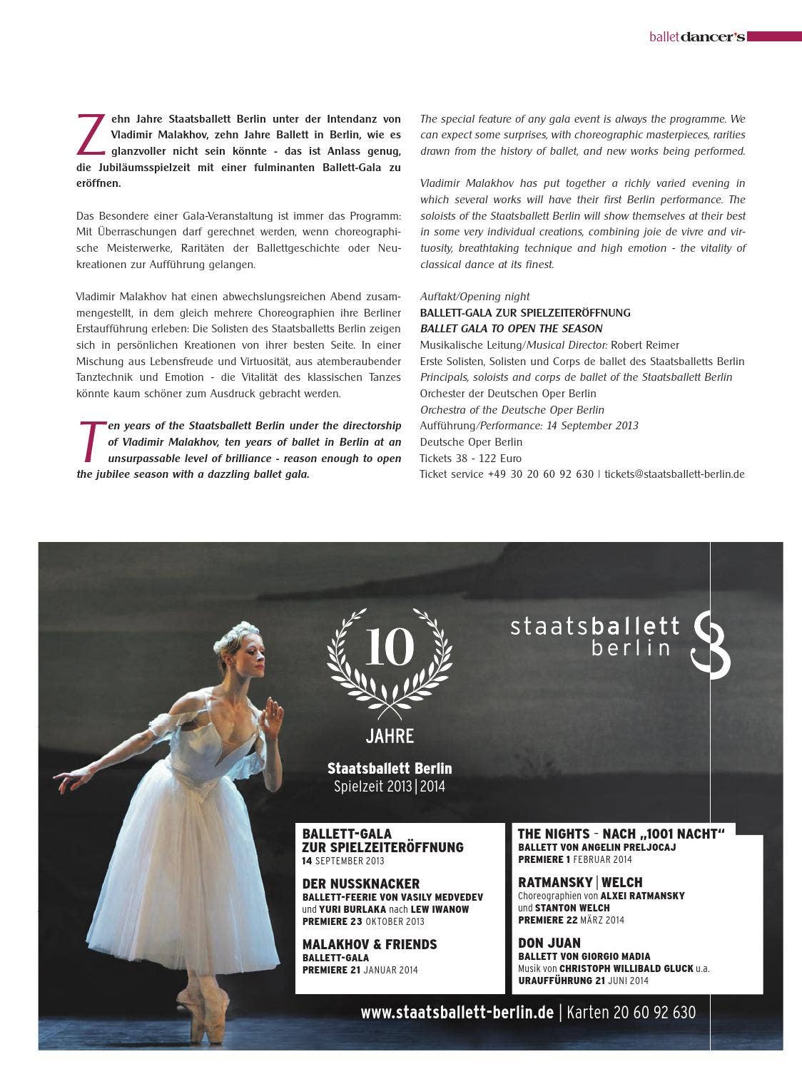 dancer's magazine - issue 2/13 by dancer’s – culture & lifestyle ...