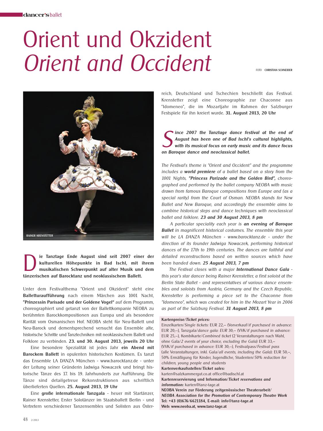dancer's magazine - issue 2/13 by dancer’s – culture & lifestyle ...