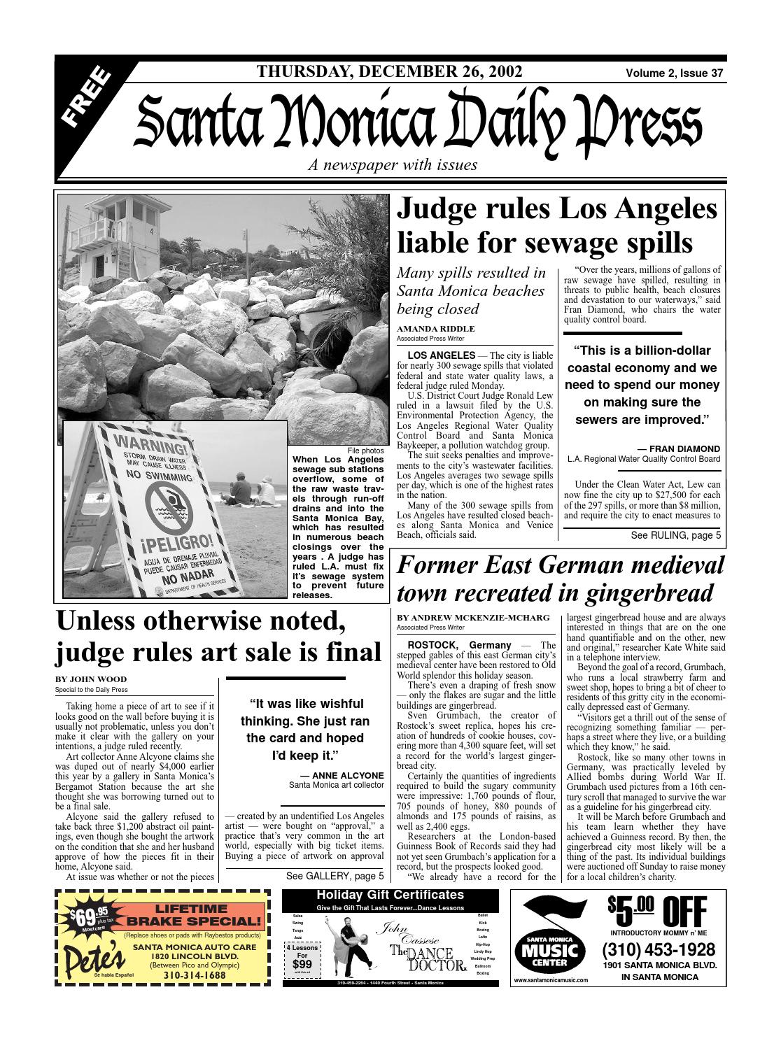 Santa Monica Daily Press, December 26 2002 by Santa Monica Daily Press ...