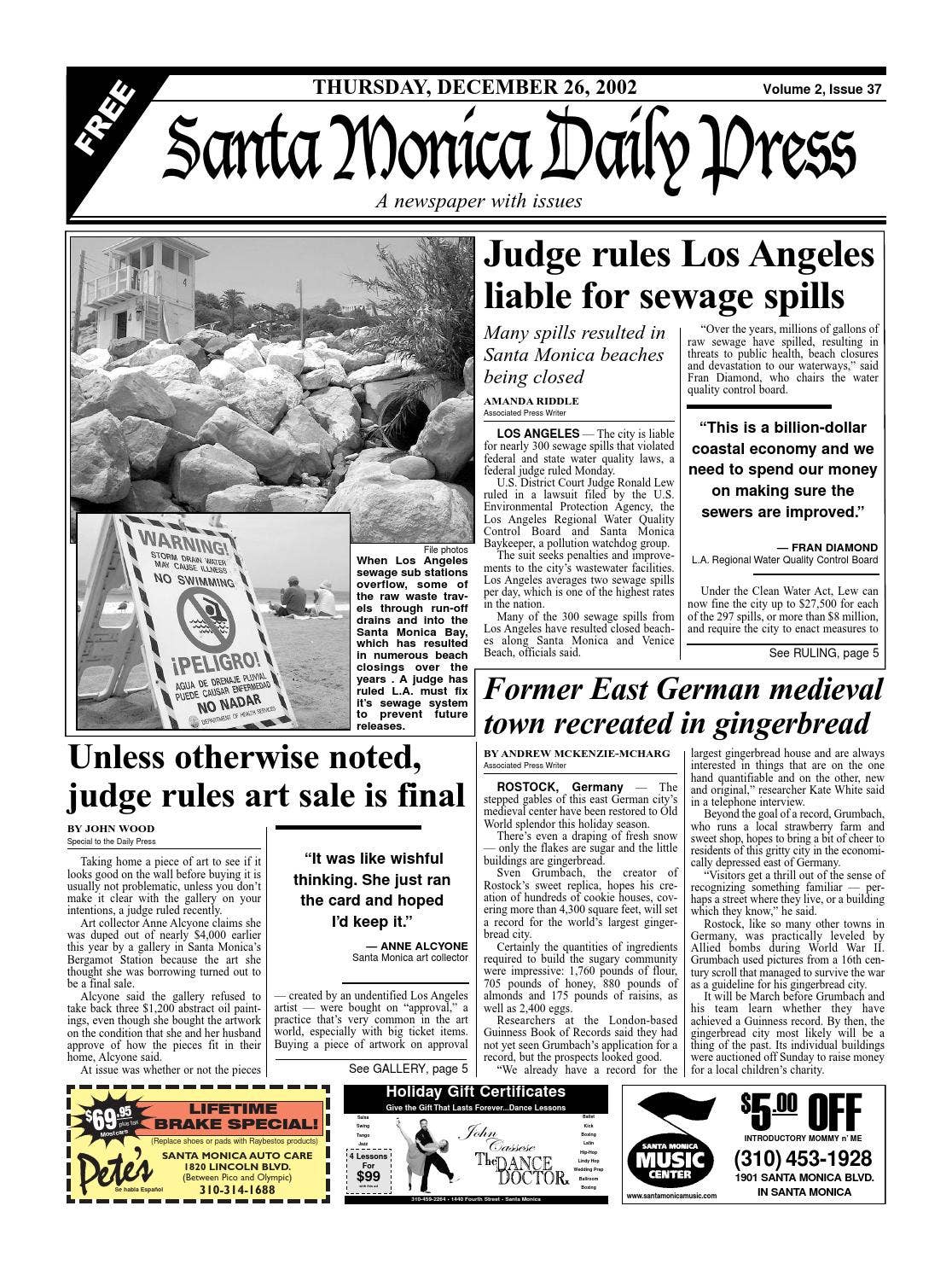Santa Monica Daily Press, December 26 2002 by Santa Monica Daily Press ...