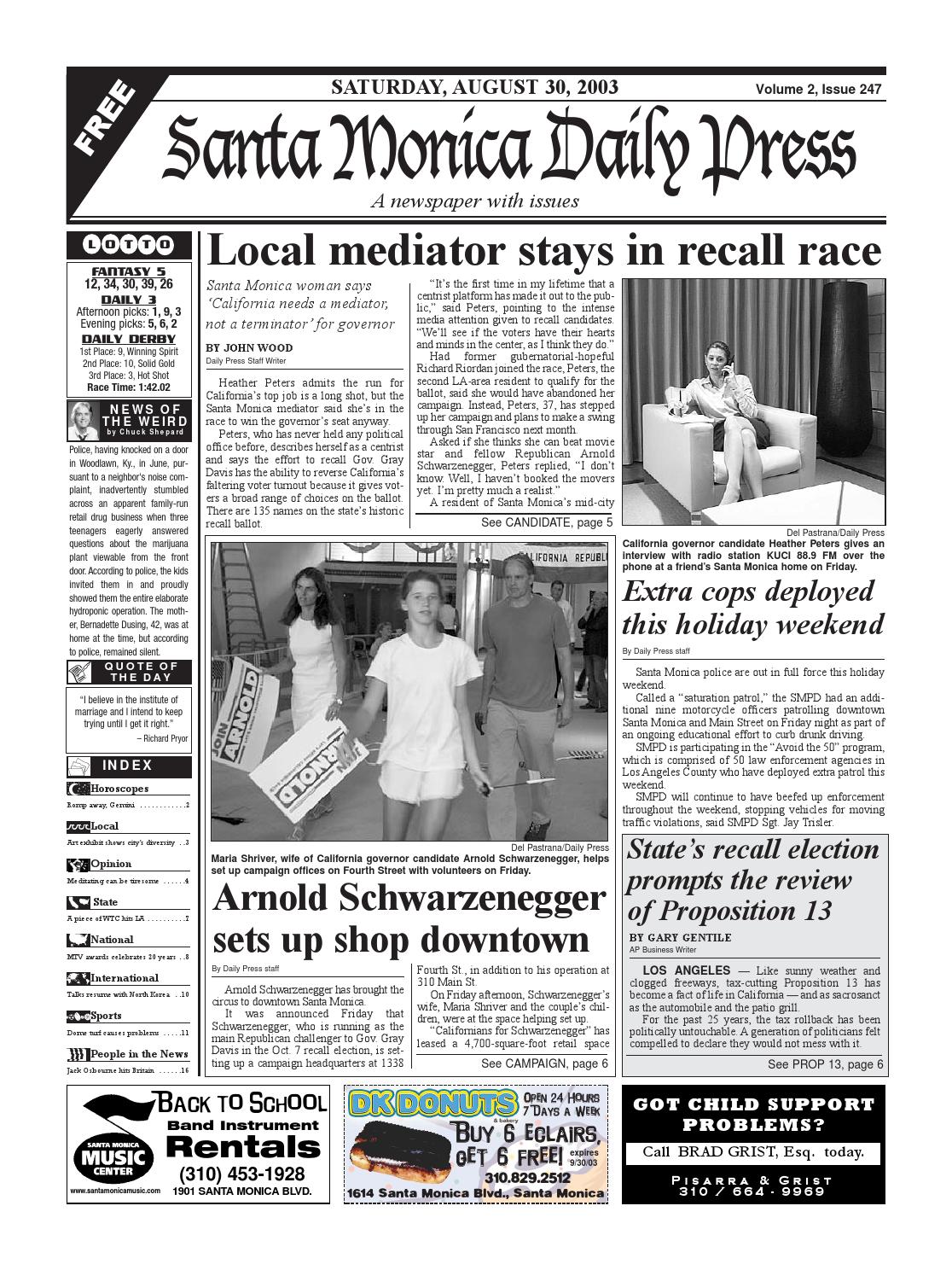 Santa Monica Daily Press, August 30, 2003 by Santa Monica Daily Press ...