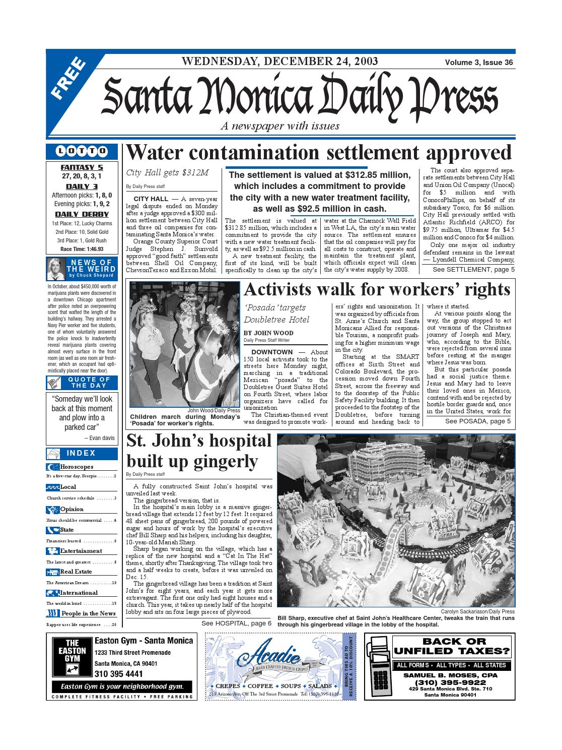 Santa Monica Daily Press, December 24, 2003 by Santa Monica Daily Press ...