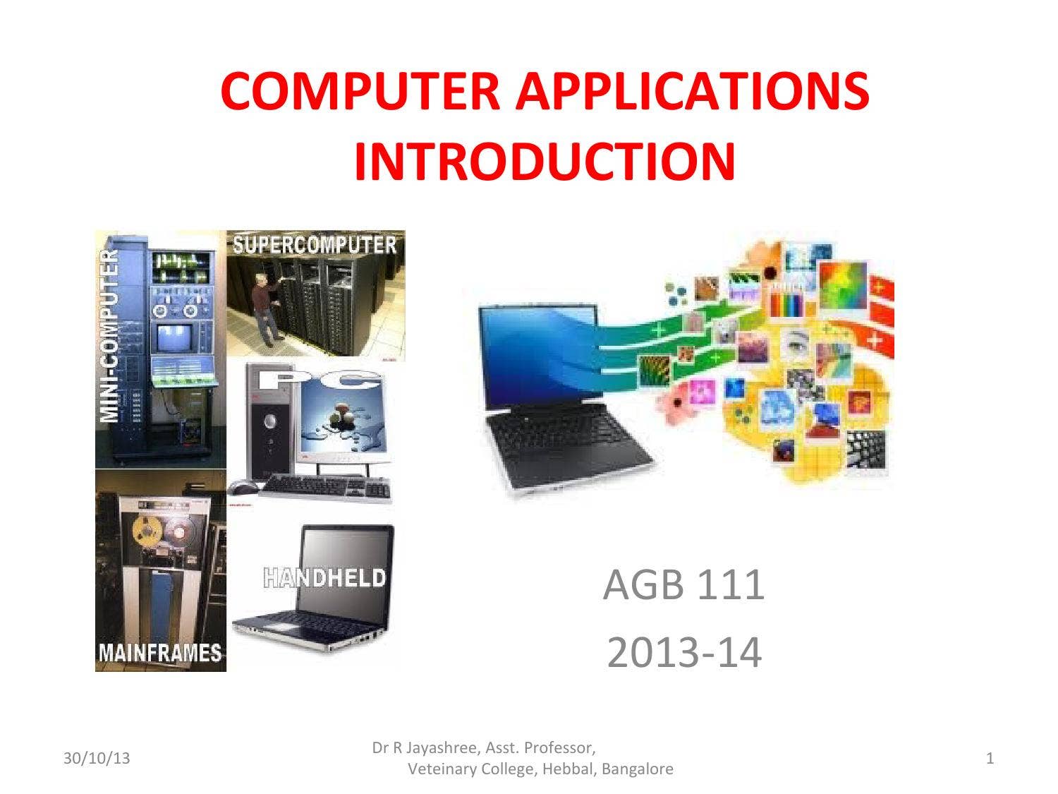 Computer applications by Dr Jayashree R - Issuu