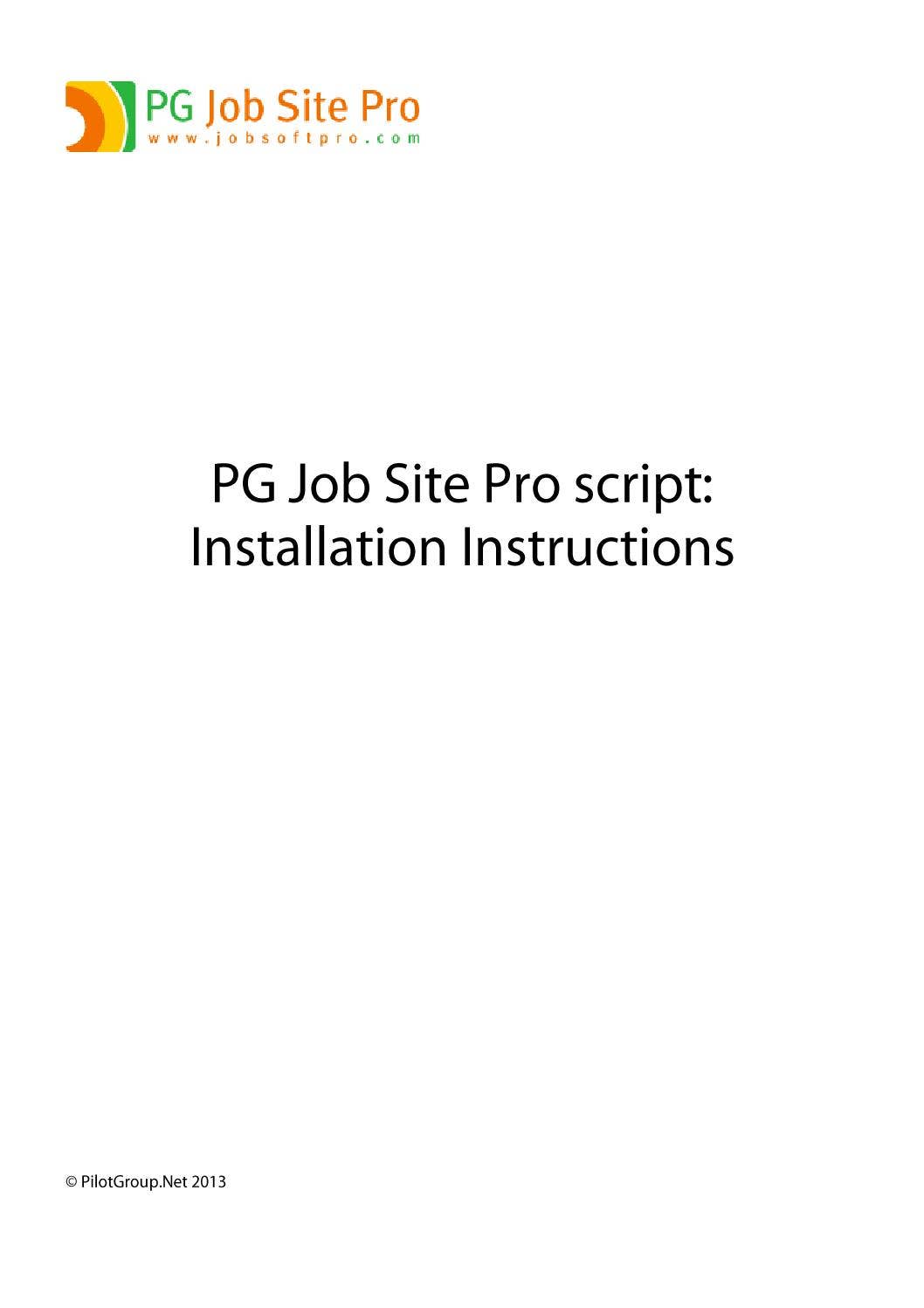 Pg job site pro installation instructions by pilotgroup - Issuu