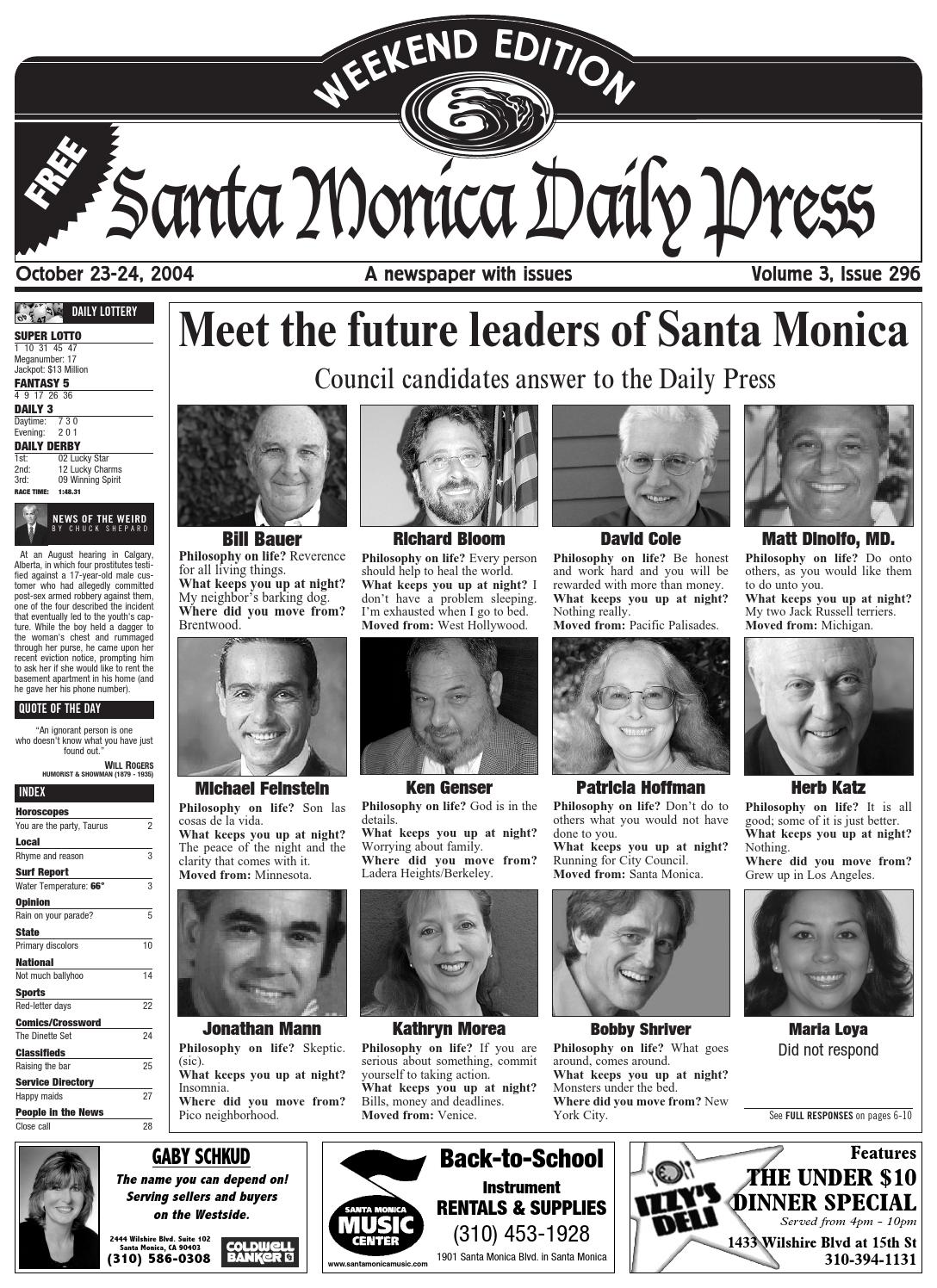 Santa Monica Daily Press, October 23, 2004 by Santa Monica Daily Press ...