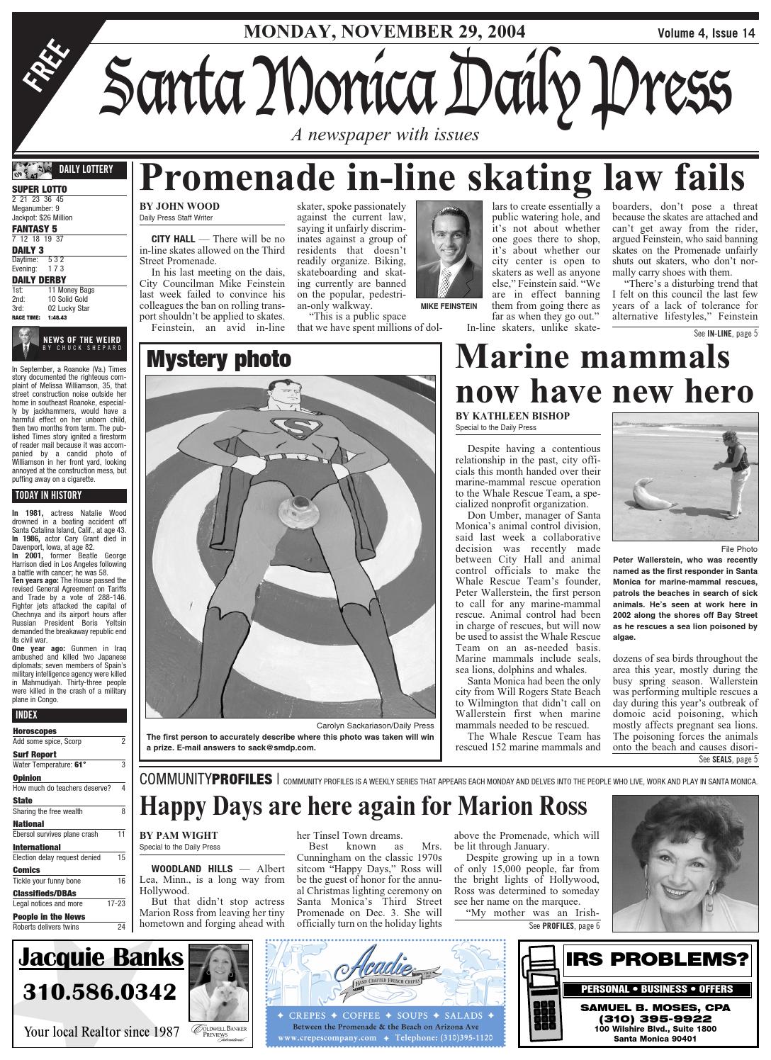 Santa Monica Daily Press, November 29, 2004 by Santa Monica Daily Press ...