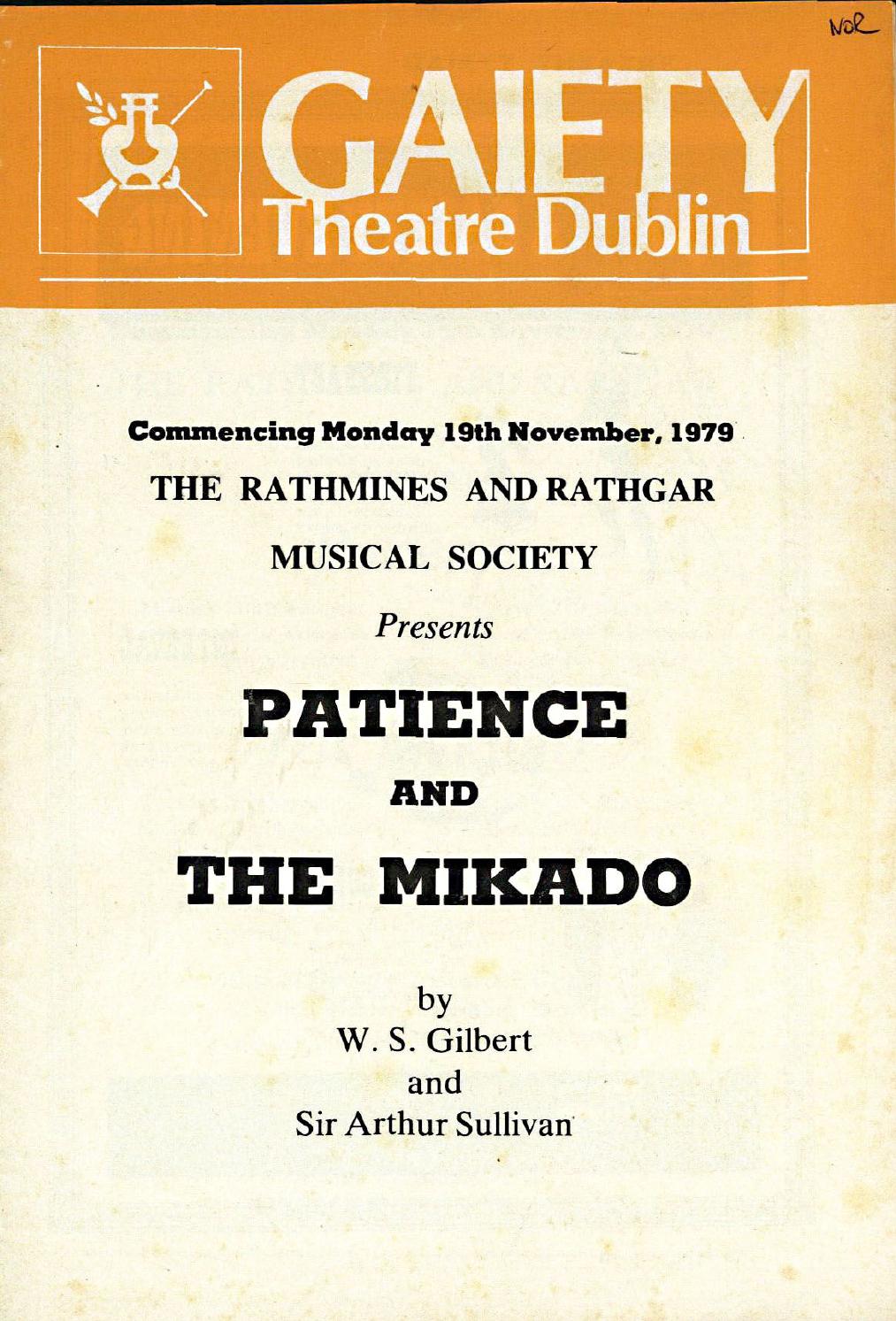 1979 patience, the mikado by Rathmines & Rathgar Musical Society - Issuu