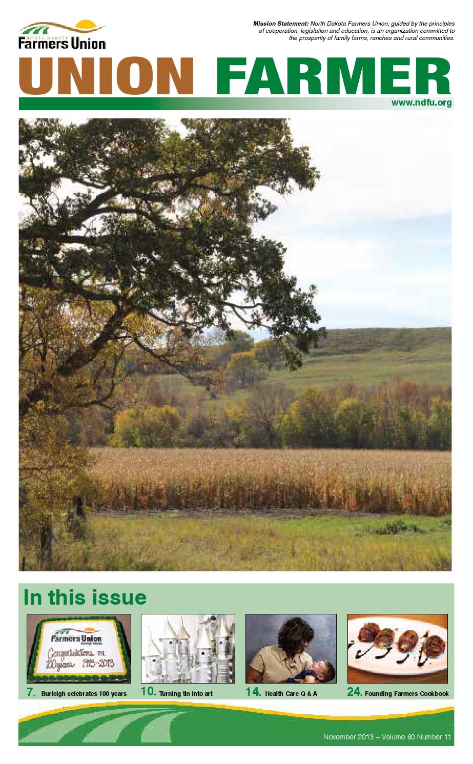 Union Farmer November 2013 by North Dakota Farmers Union - Issuu