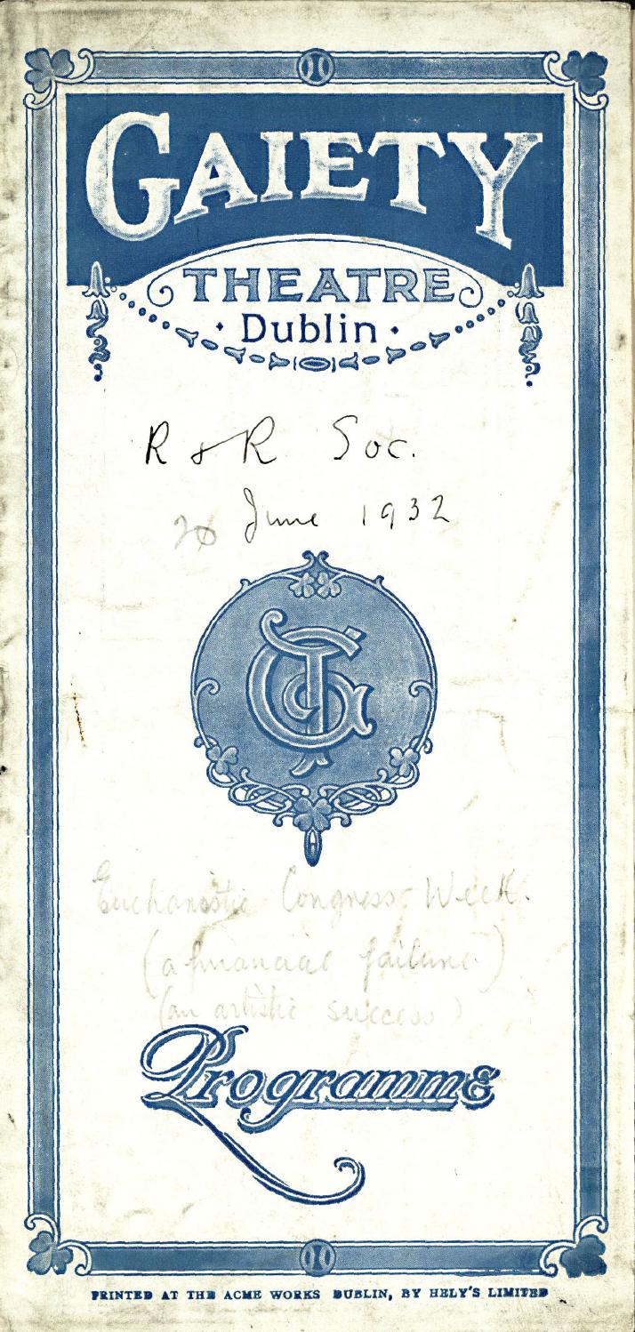 1932 monsieur beaucaire by Rathmines & Rathgar Musical Society - Issuu