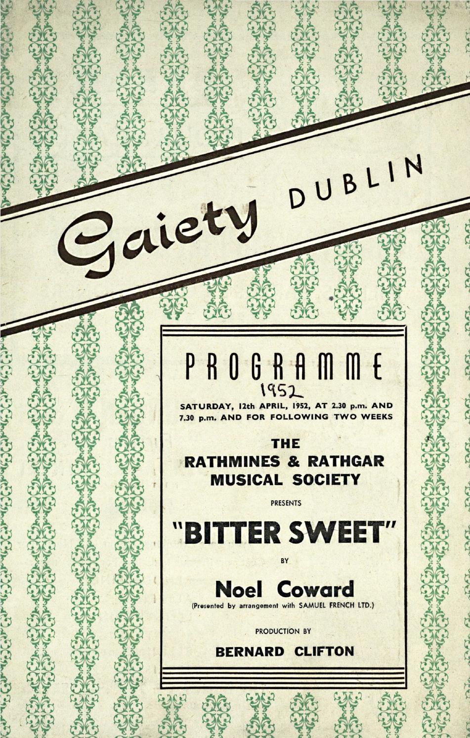 1952 bitter sweet by Rathmines & Rathgar Musical Society - Issuu