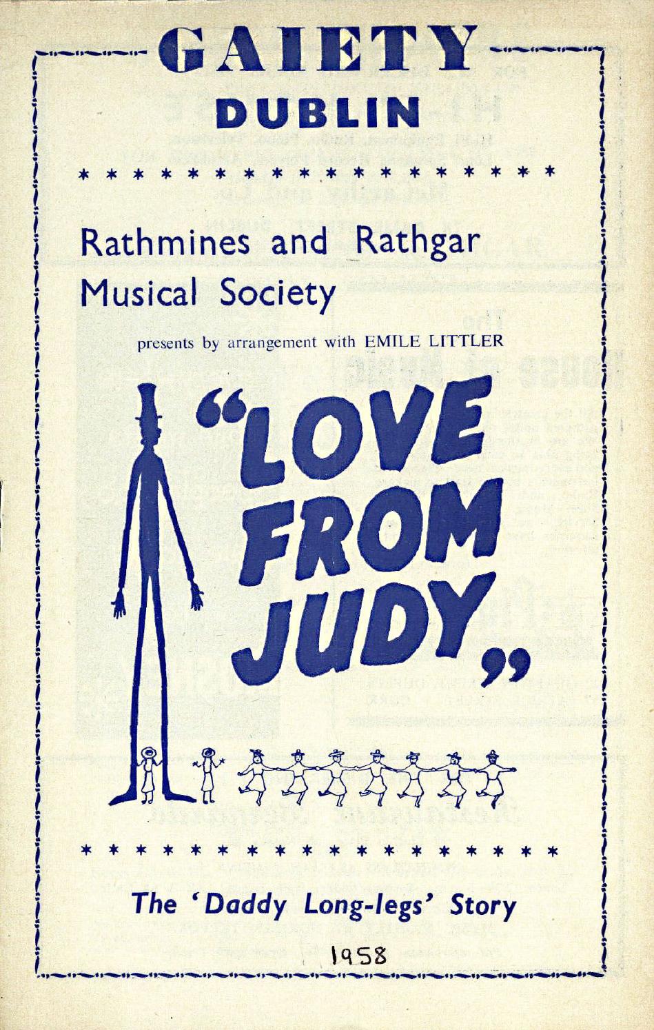 1958 love from judy by Rathmines & Rathgar Musical Society - Issuu