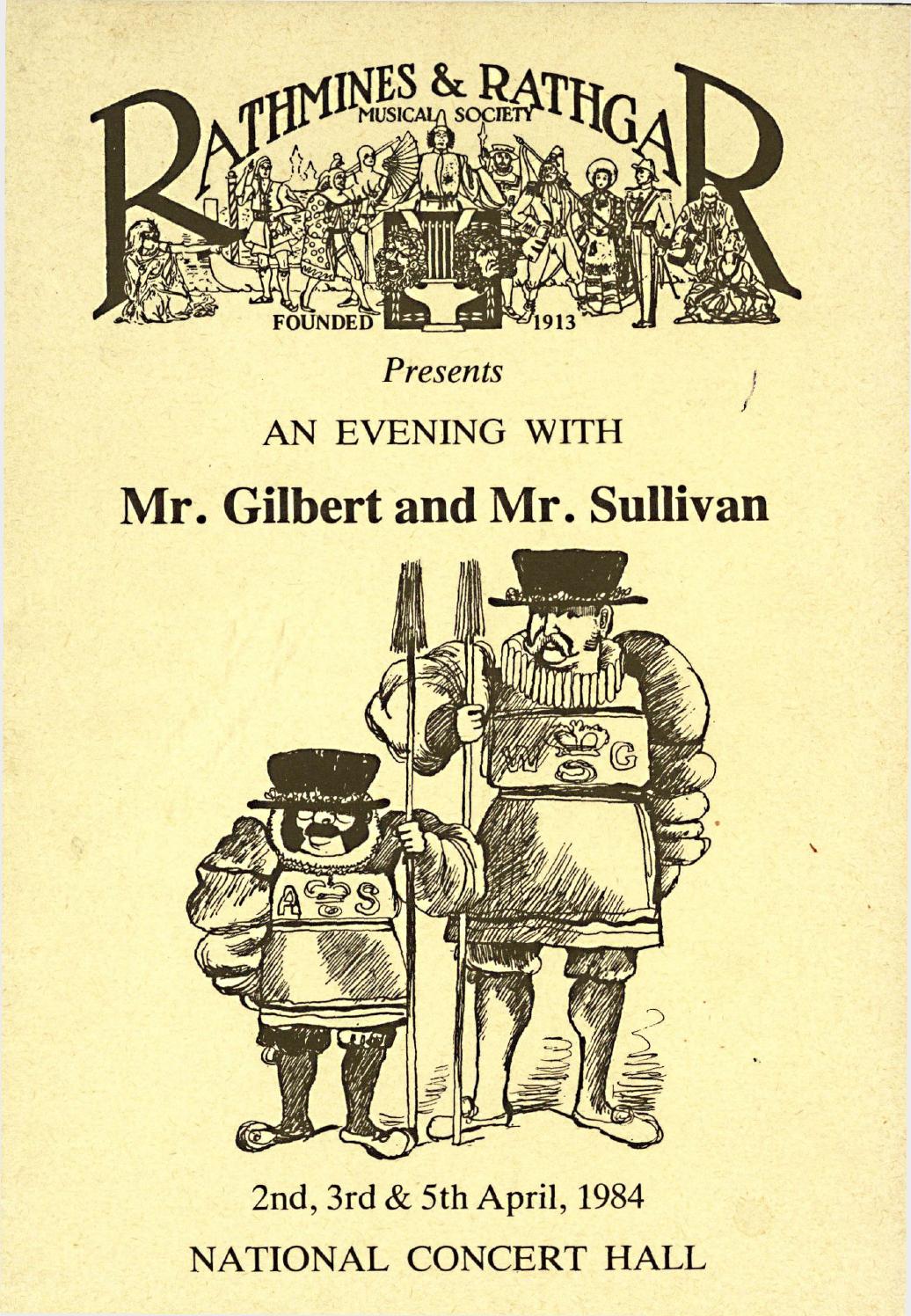 1984 an evening with gilbert and sullivan by Rathmines & Rathgar ...