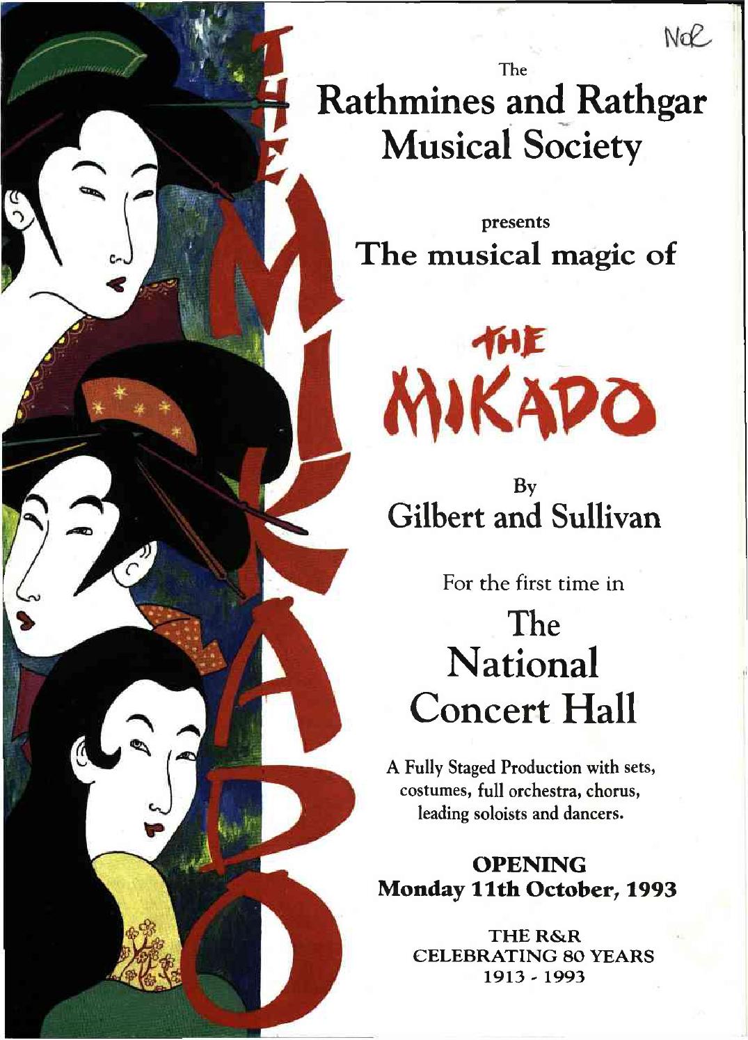 1993 the mikado 11th october by Rathmines & Rathgar Musical Society - Issuu