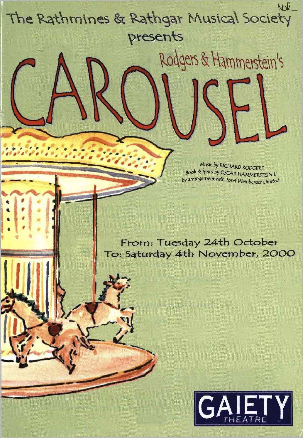 2000 carousel 24th october 4th november by Rathmines & Rathgar Musical ...