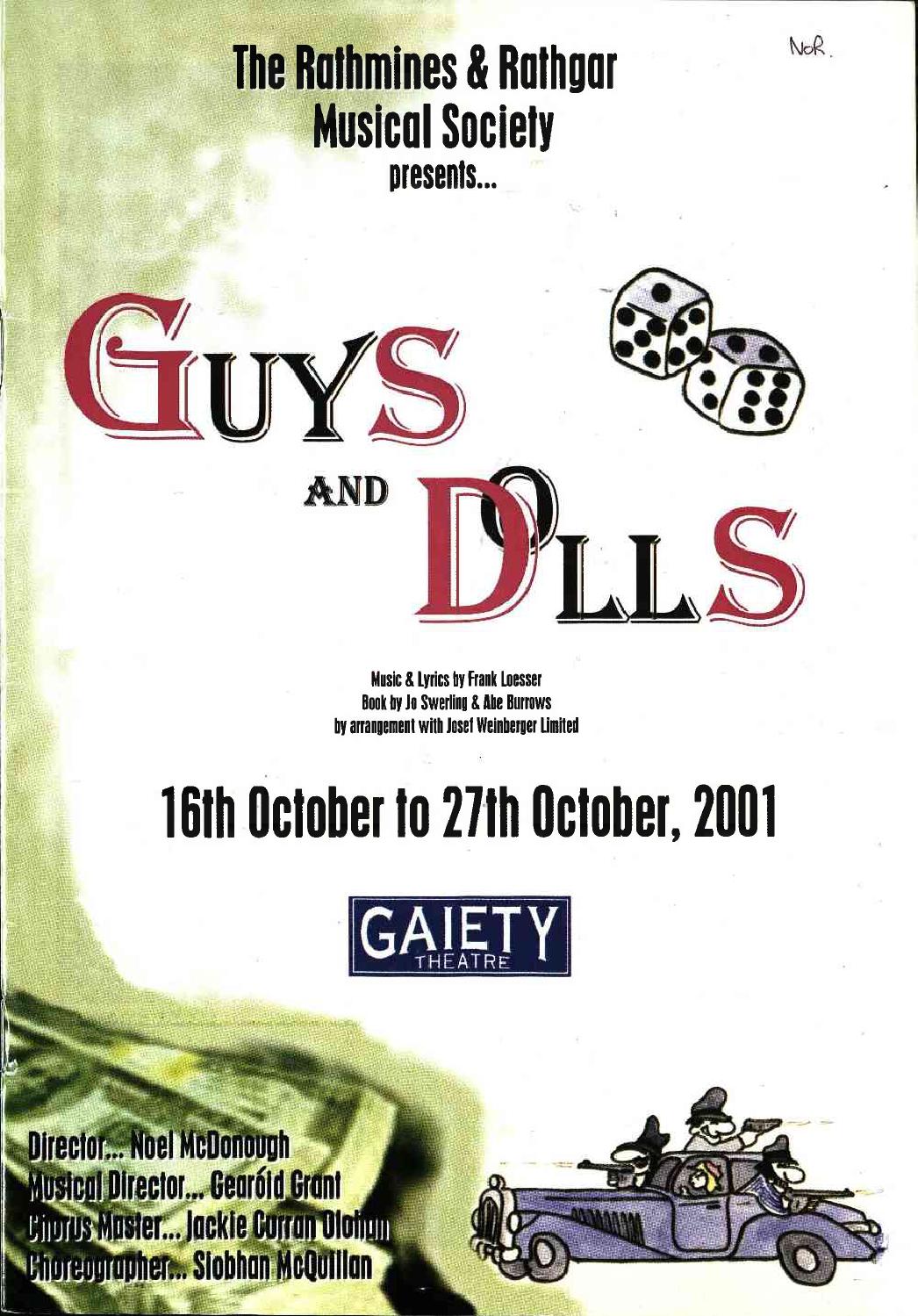 2001 guys and dolls 16th 27th october by Rathmines & Rathgar Musical ...