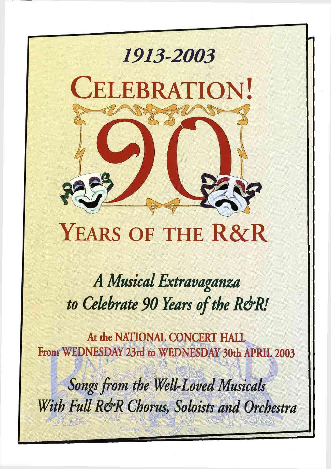 2003 a musical extravaganza to celebrate 90 years of the r r 23rd 30th ...