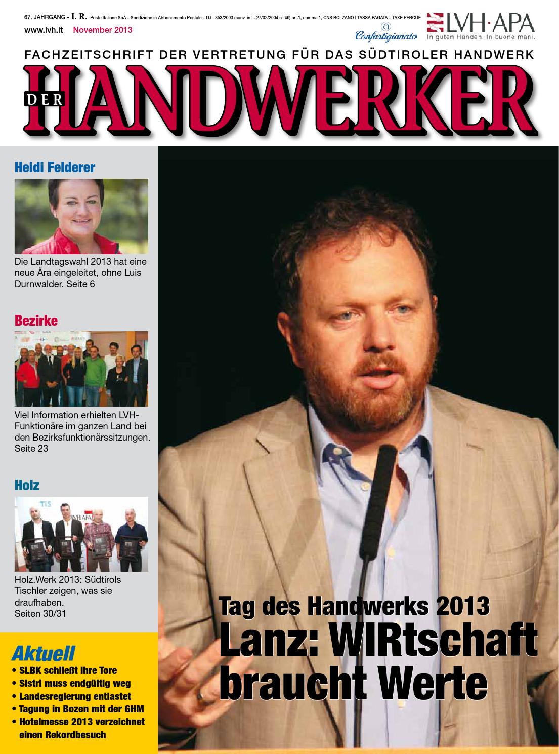 Der Handwerker, November 2013 by lvh.apa - Issuu
