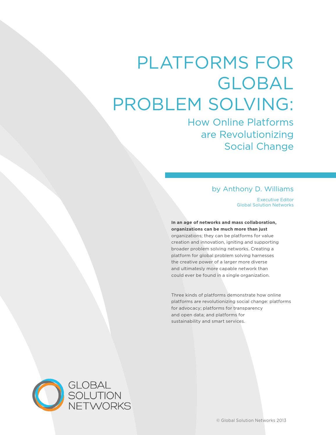 Platforms For Global Problem Solving by Global Solution Networks - Issuu
