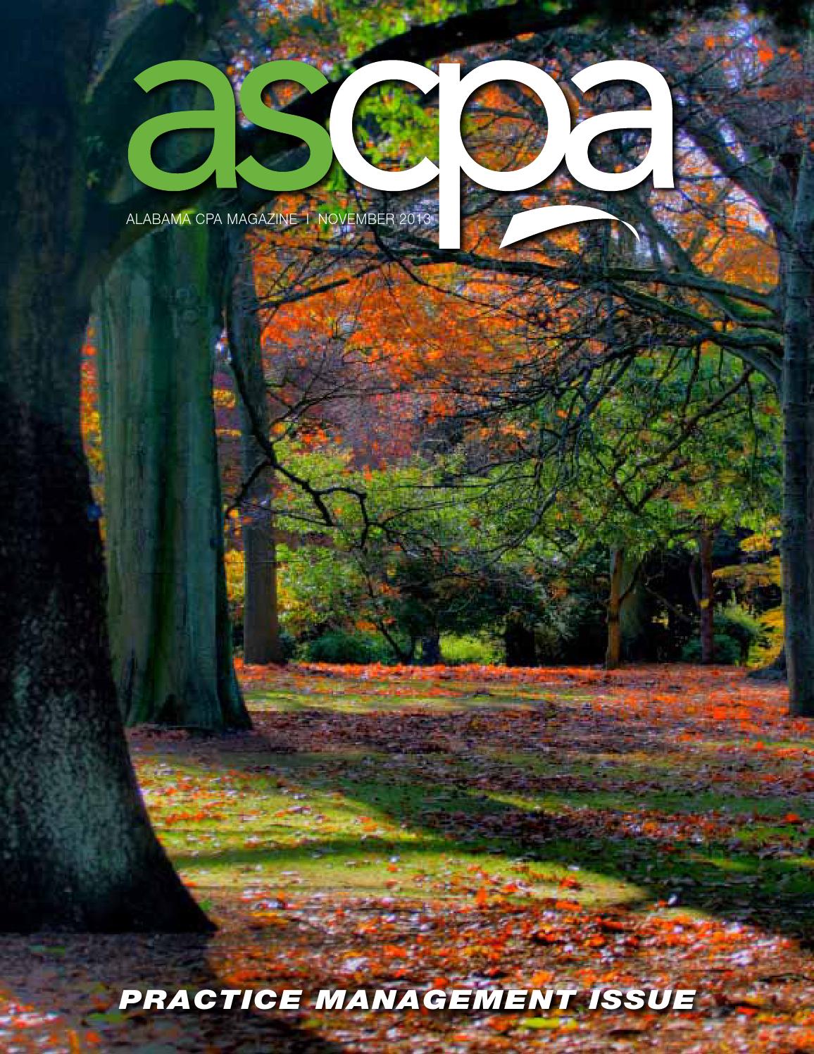 ASCPA November Magazine 2013 by Alabama Society of CPAs - Issuu