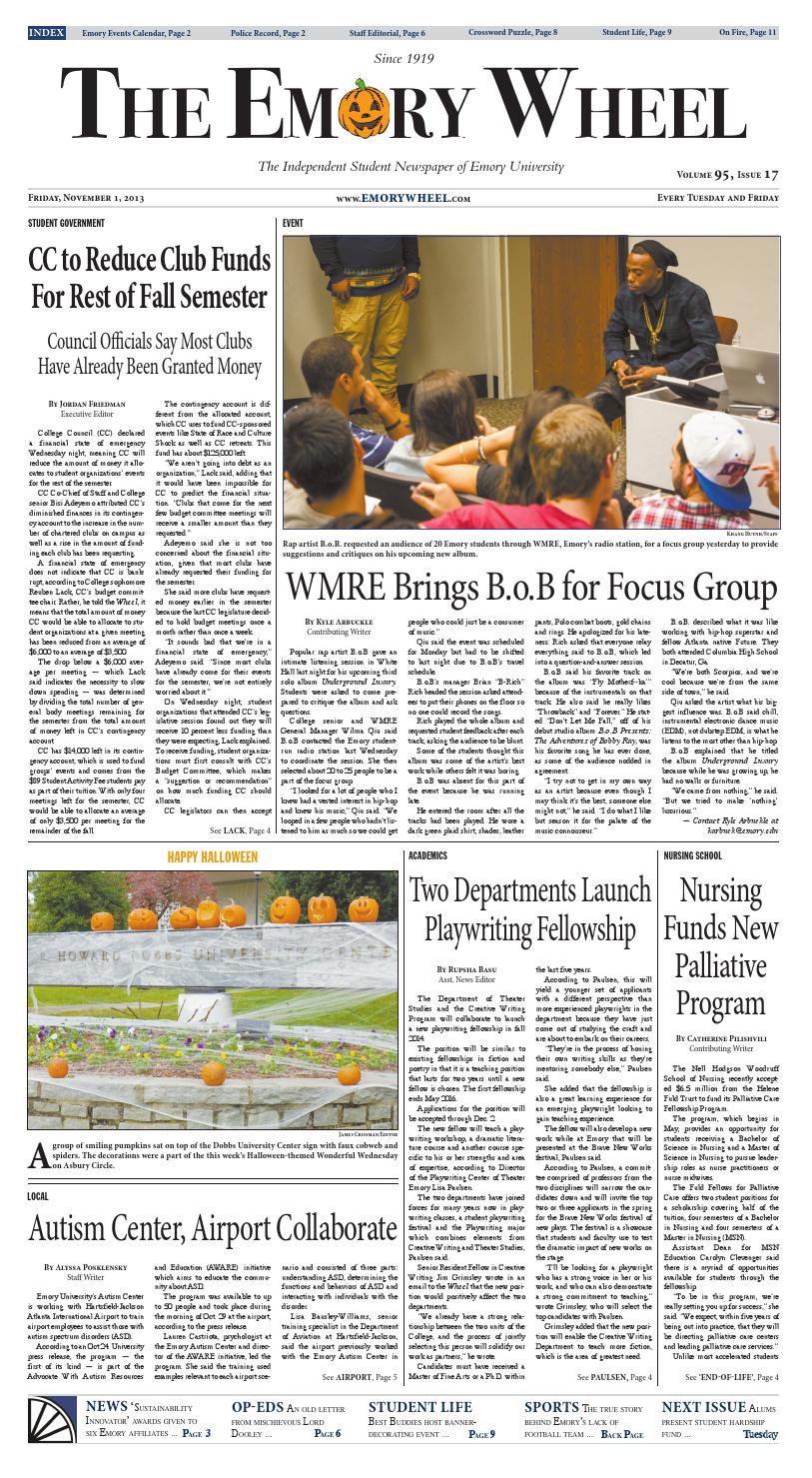 11.1.13 by The Emory Wheel - Issuu