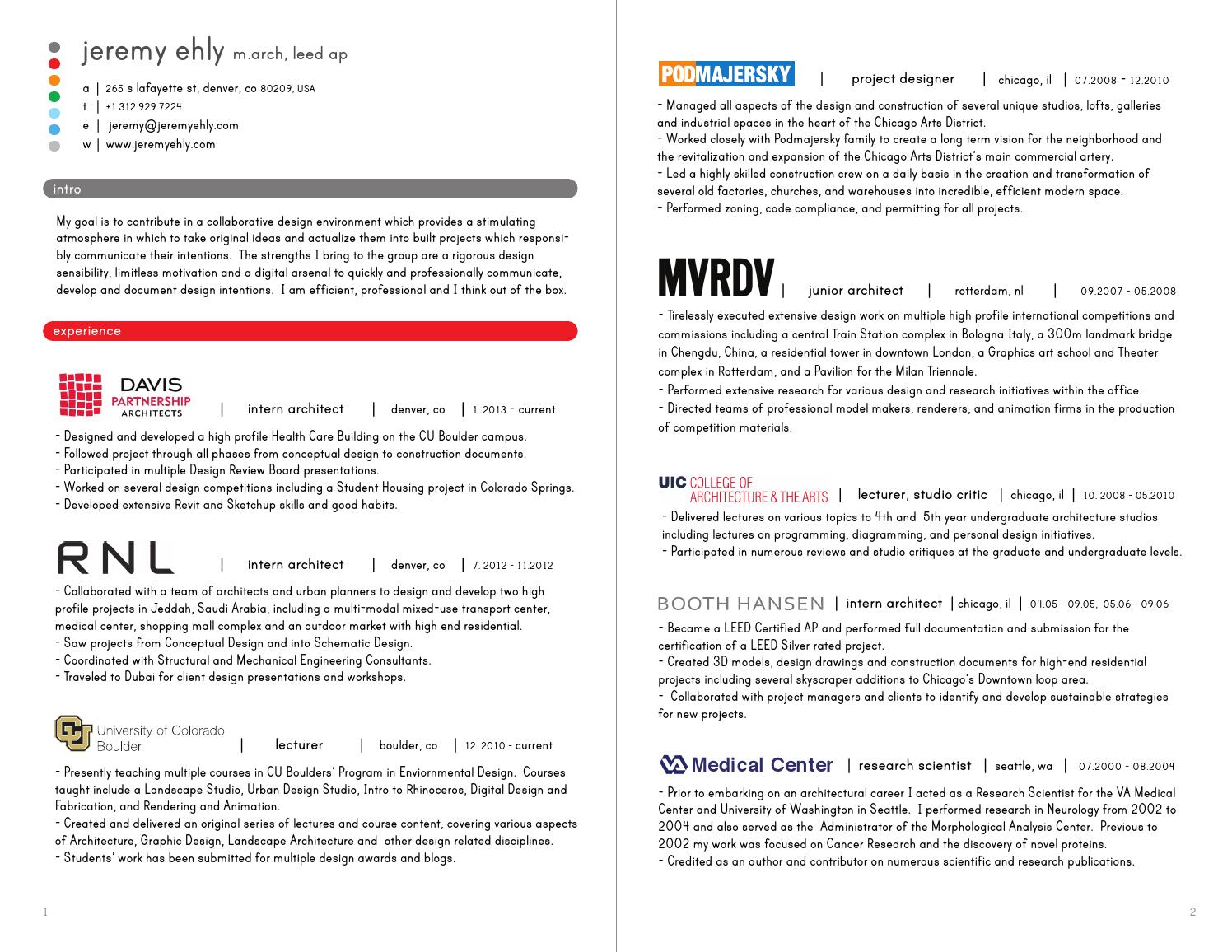 Jeremy Ehly Resume 2013 by jeremyehlydesign - Issuu