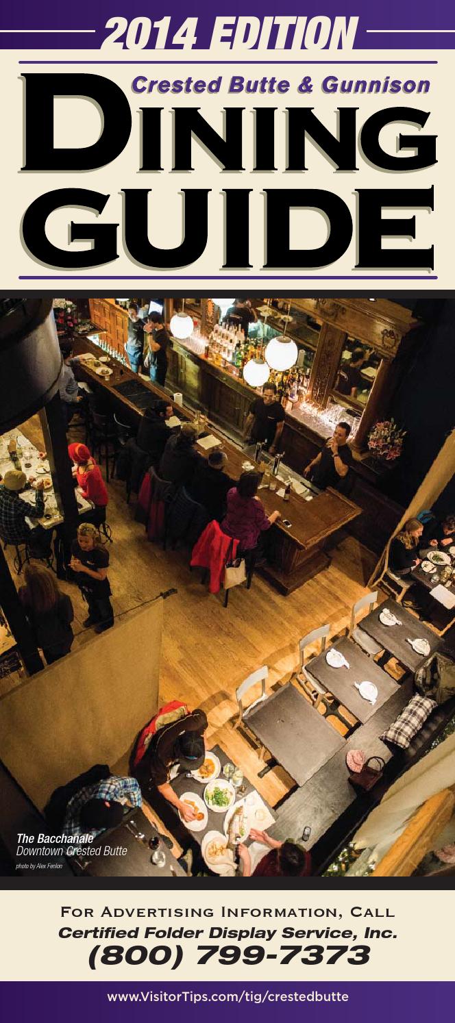 2014 Crested Butte Dining Guide by Certified Folder Display - Issuu