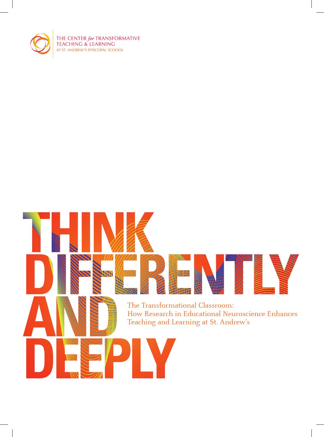 Think Differently and Deeply by St. Andrew's Episcopal School - Issuu