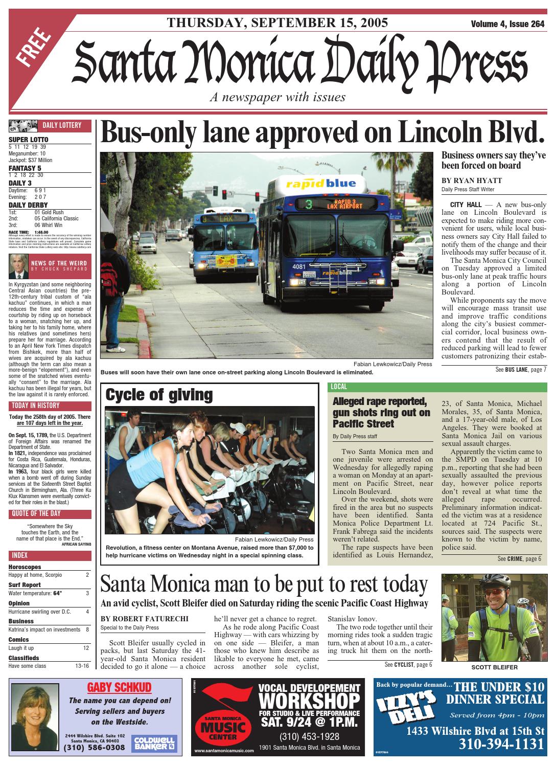 Santa Monica Daily Press, September 15, 2005 by Santa Monica Daily ...