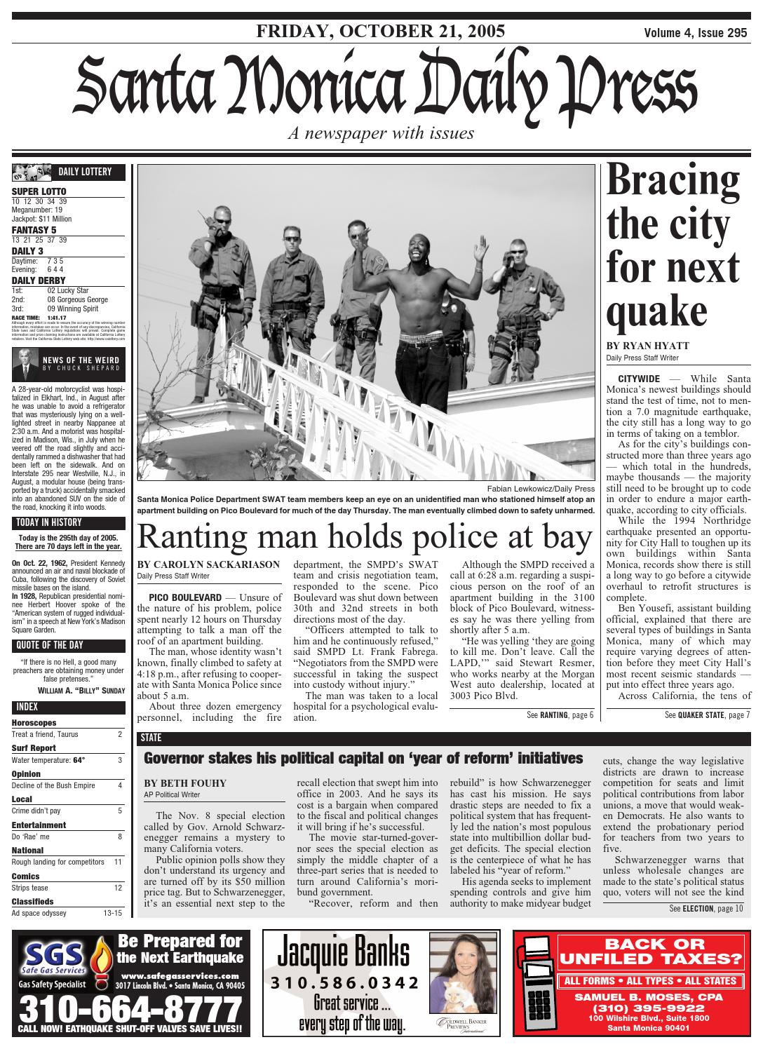 Santa Monica Daily Press, October 21, 2005 by Santa Monica Daily Press ...
