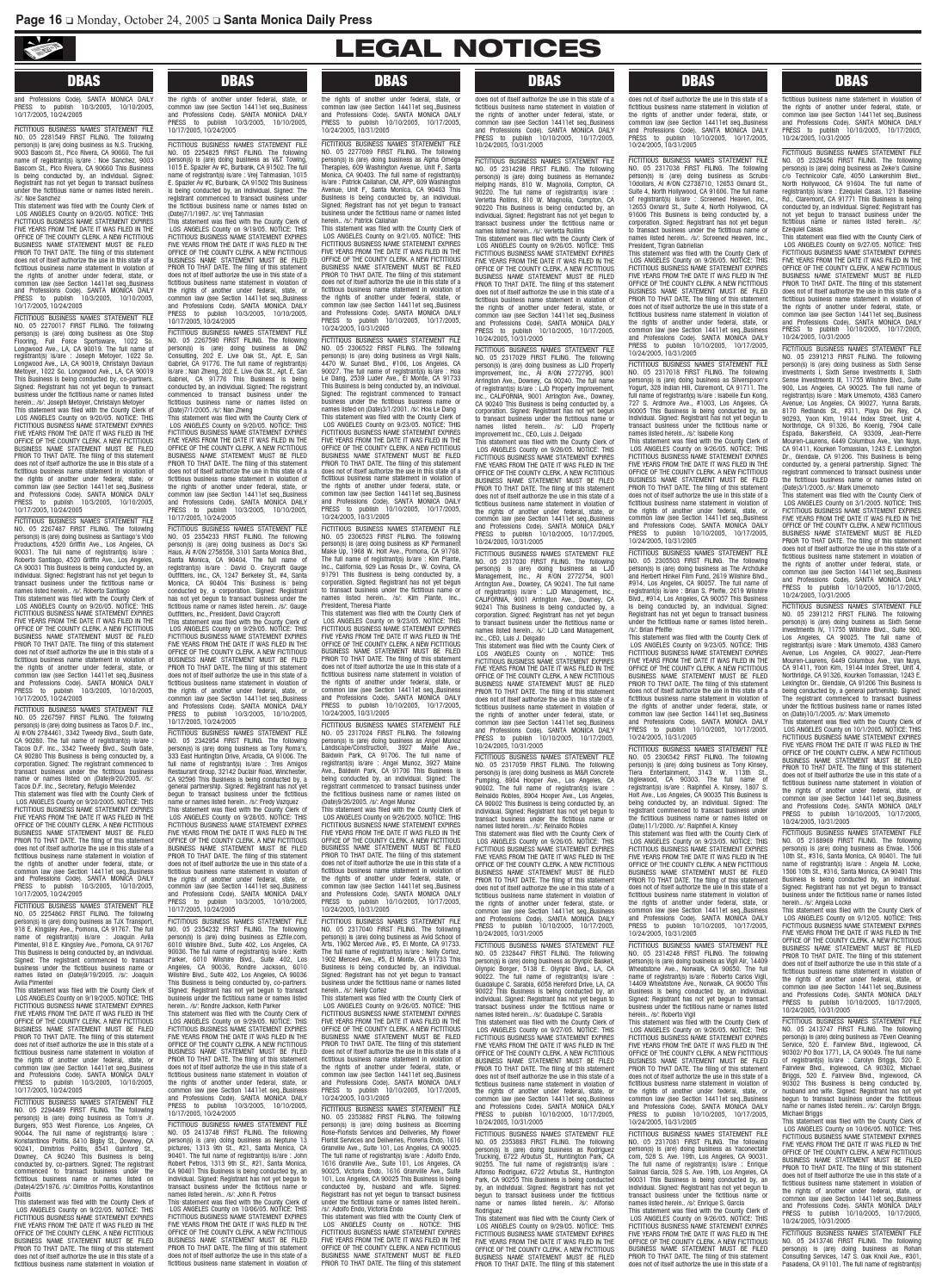 Santa Monica Daily Press, October 24, 2005 by Santa Monica Daily Press ...