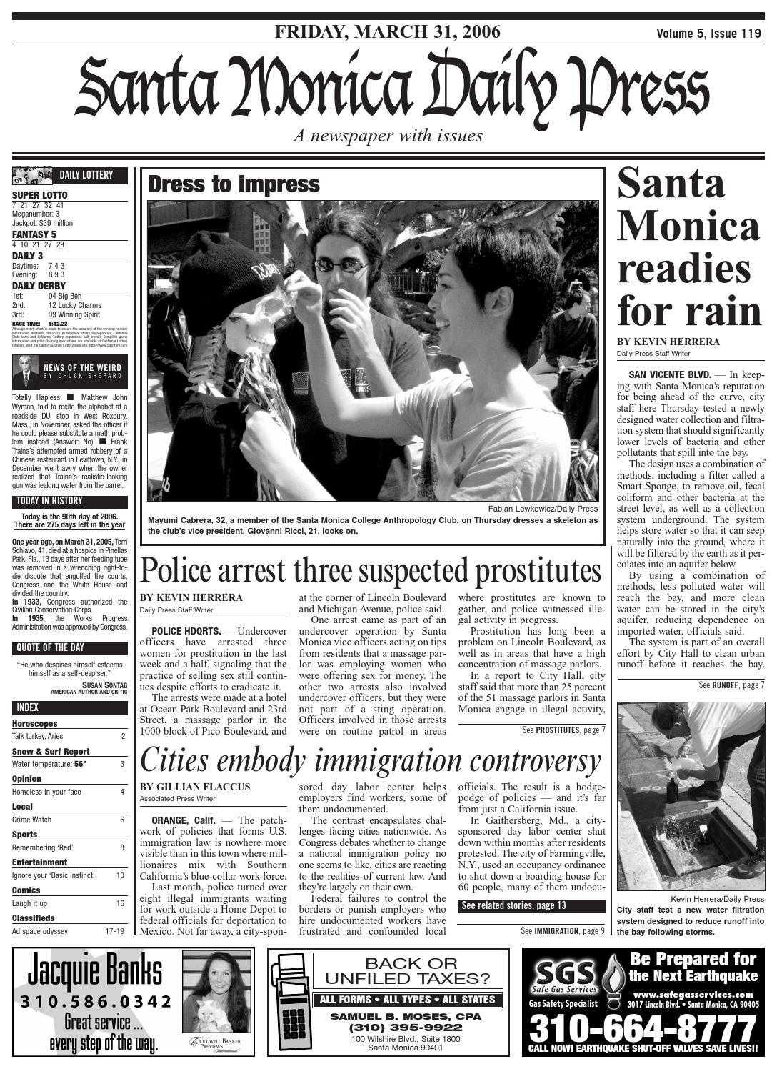 Santa Monica Daily Press, March 31, 2006 by Santa Monica Daily Press ...
