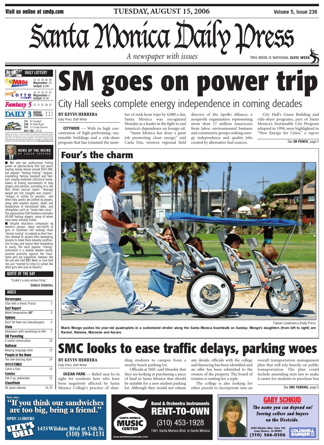 Santa Monica Daily Press, August 15, 2006 by Santa Monica Daily Press ...