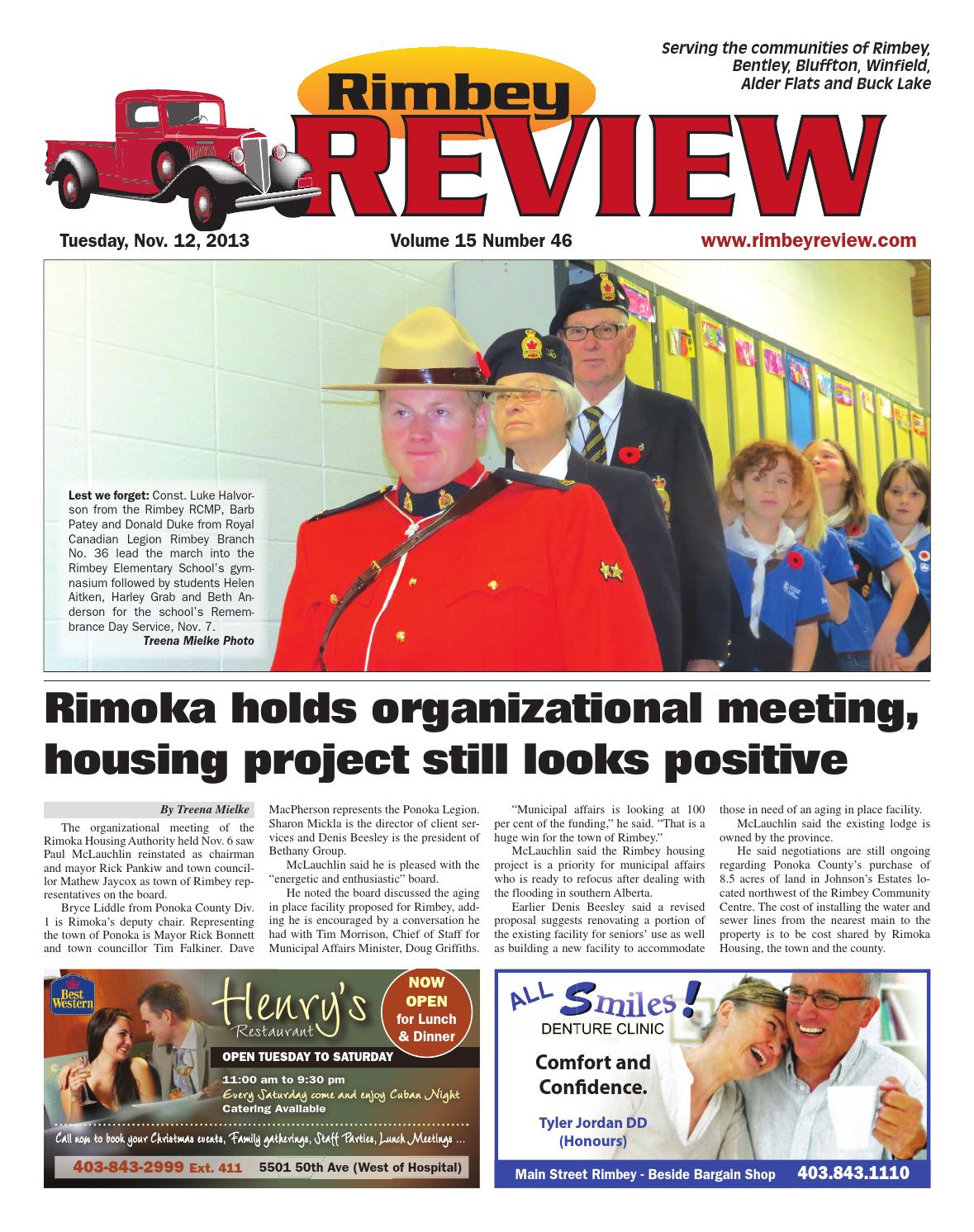Rimbey Review, November 12, 2013 by Black Press Media Group - Issuu