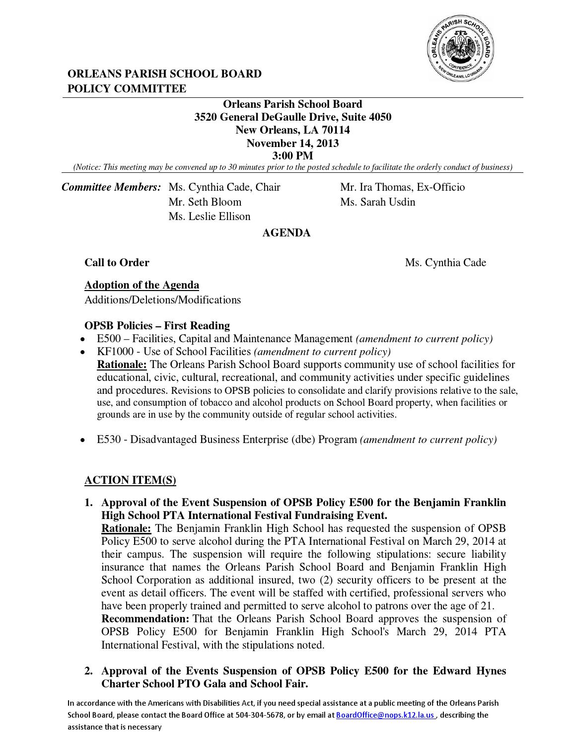 policy-committee-meeting-packet by Peggy Abadie - Issuu