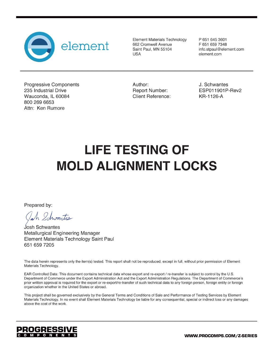 Z-Series Alignment Lock Test Data by Progressive Components - Issuu