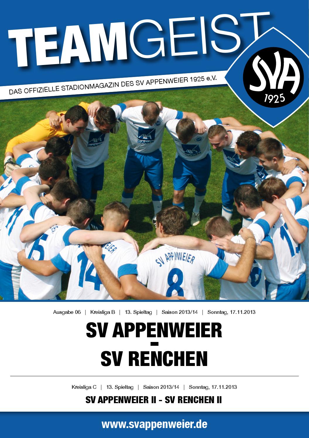 TEAMGEIST Nr06 (Saison 2013/2014) by SV Appenweier 1925 e.V. - Issuu