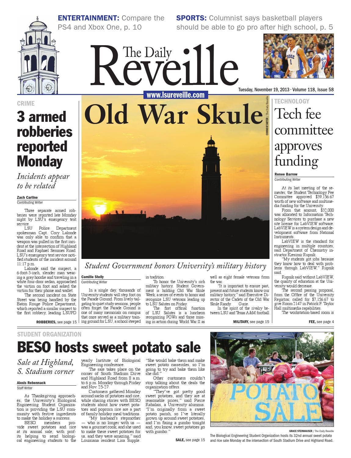 The Daily Reveille - November 19, 2013 by Reveille - Issuu