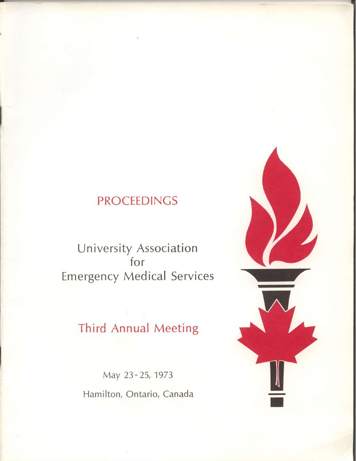 1973 SAEM (UAEMS) Annual Meeting Program by Society for Academic ...