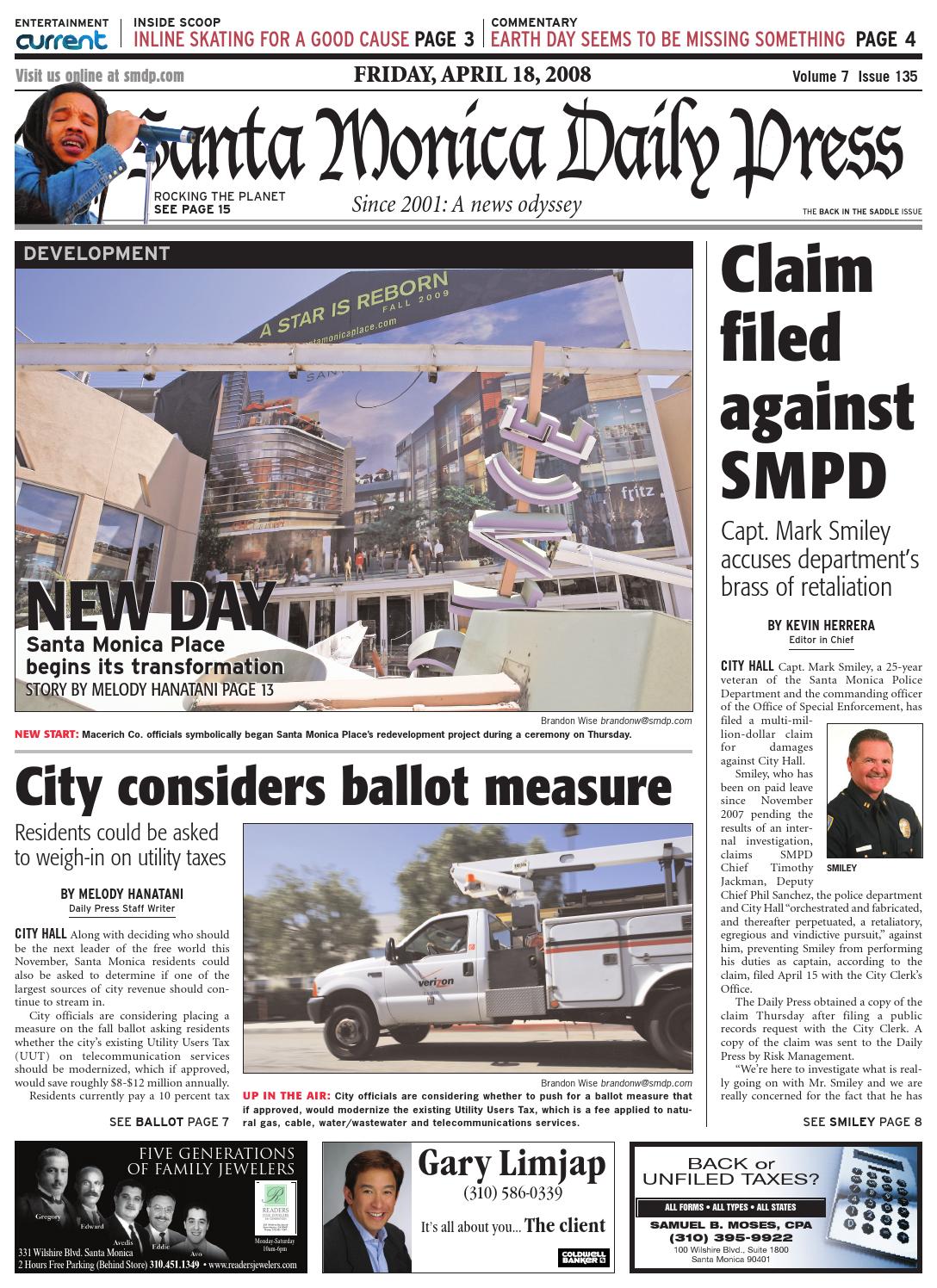 Santa Monica Daily Press, April 18, 2008 by Santa Monica Daily Press ...