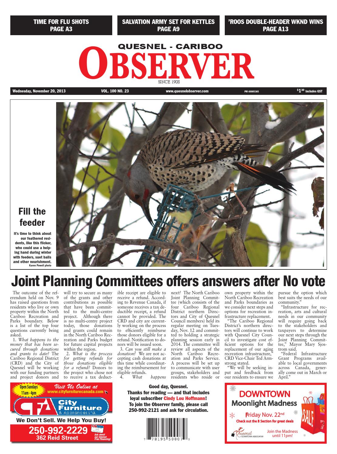Quesnel Cariboo Observer, November 20, 2013 by Black Press Media Group ...