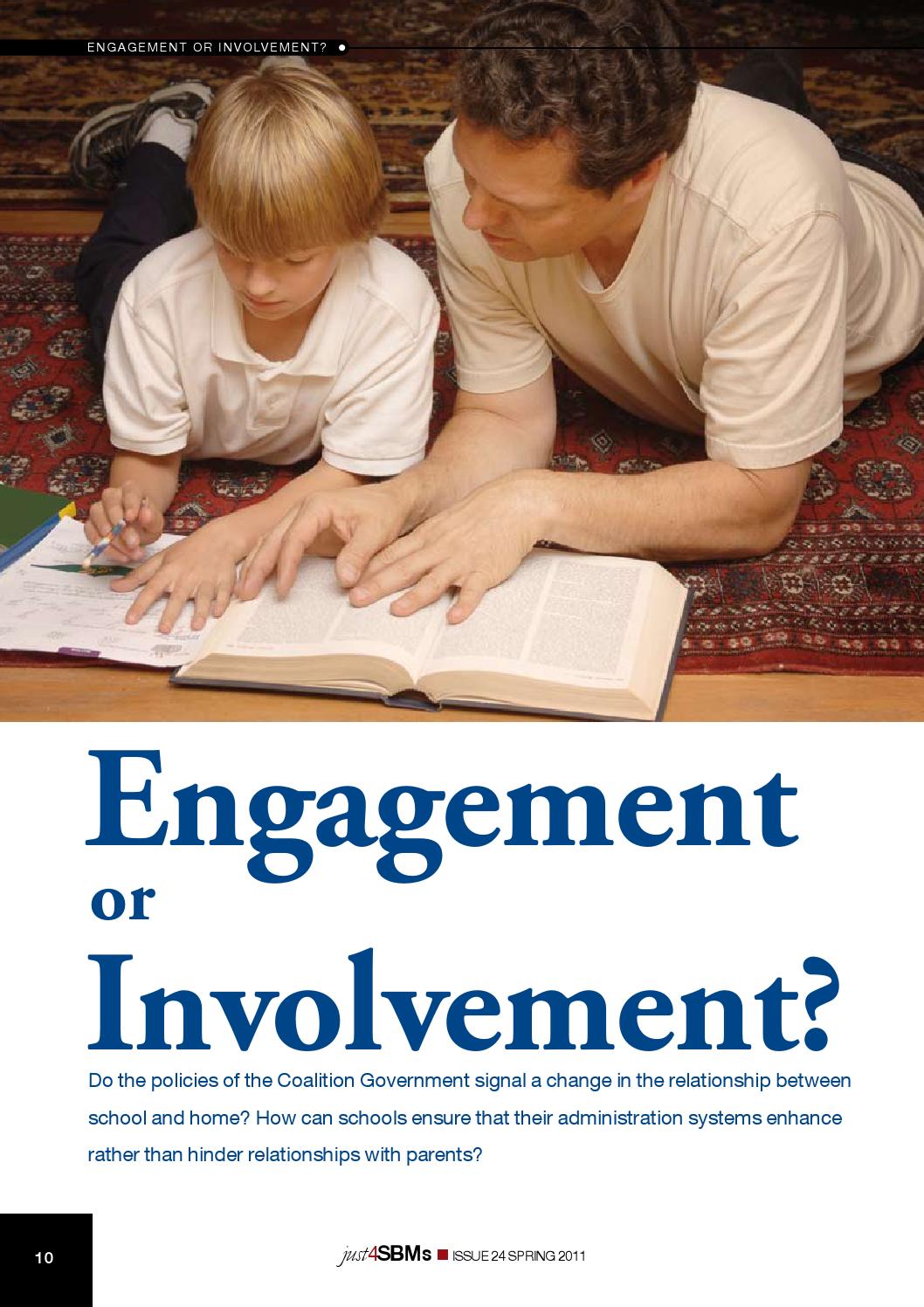 Engagement or Involvement? - Just4SBMs by Parental Engagement - Issuu