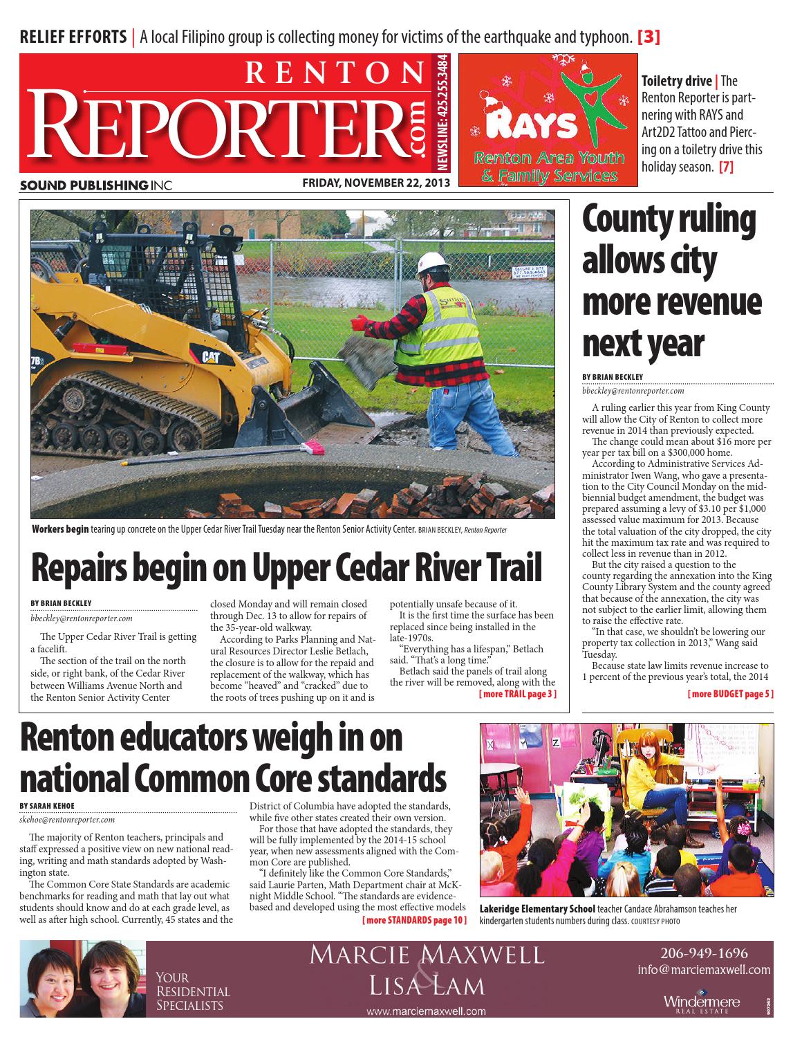 Renton Reporter, November 22, 2013 by Sound Publishing - Issuu