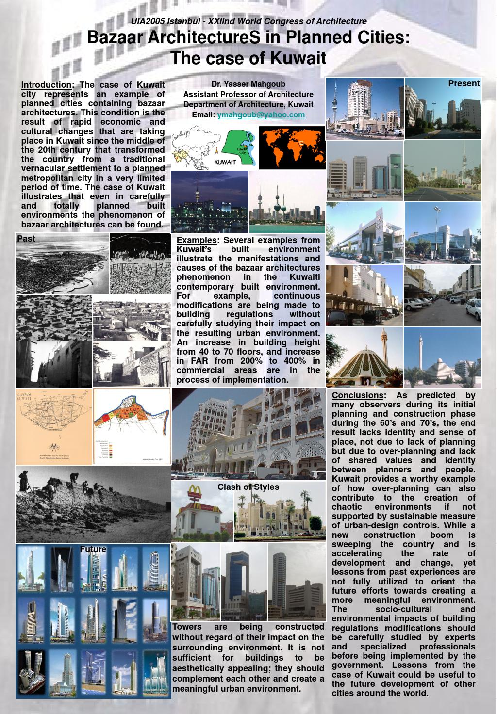 Bazaar Architecture S in Planned Cities: The case of Kuwait by Yasser ...