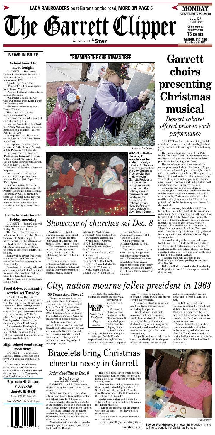 The Garrett Clipper - November 25, 2013 by KPC Media Group - Issuu