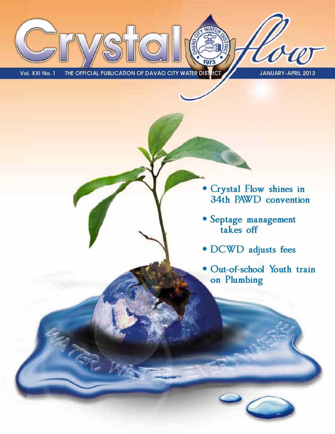 Crystal Flow 2013 January - April by Davao City Water District - Issuu