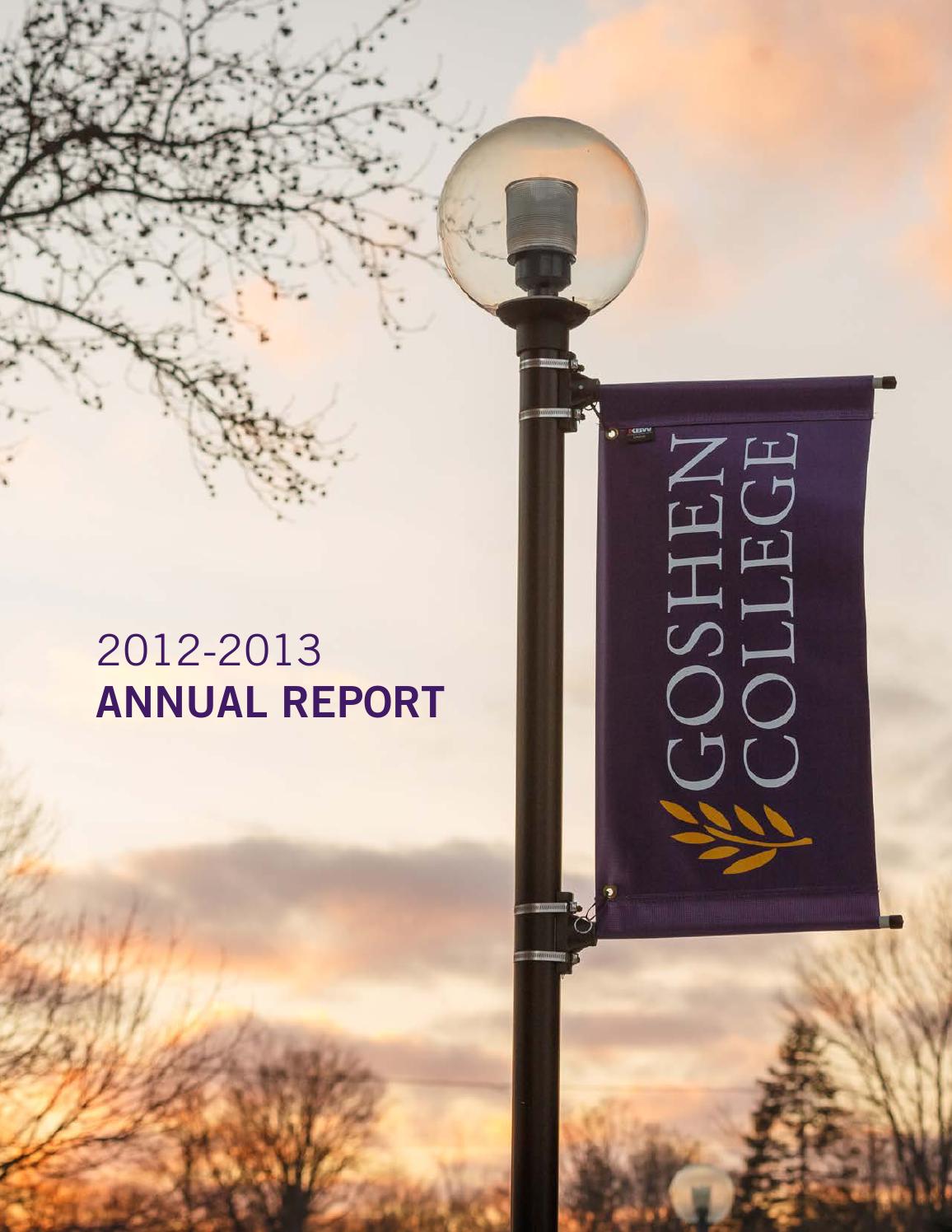 GC Annual Report 2012-2013 by Goshen College - Issuu