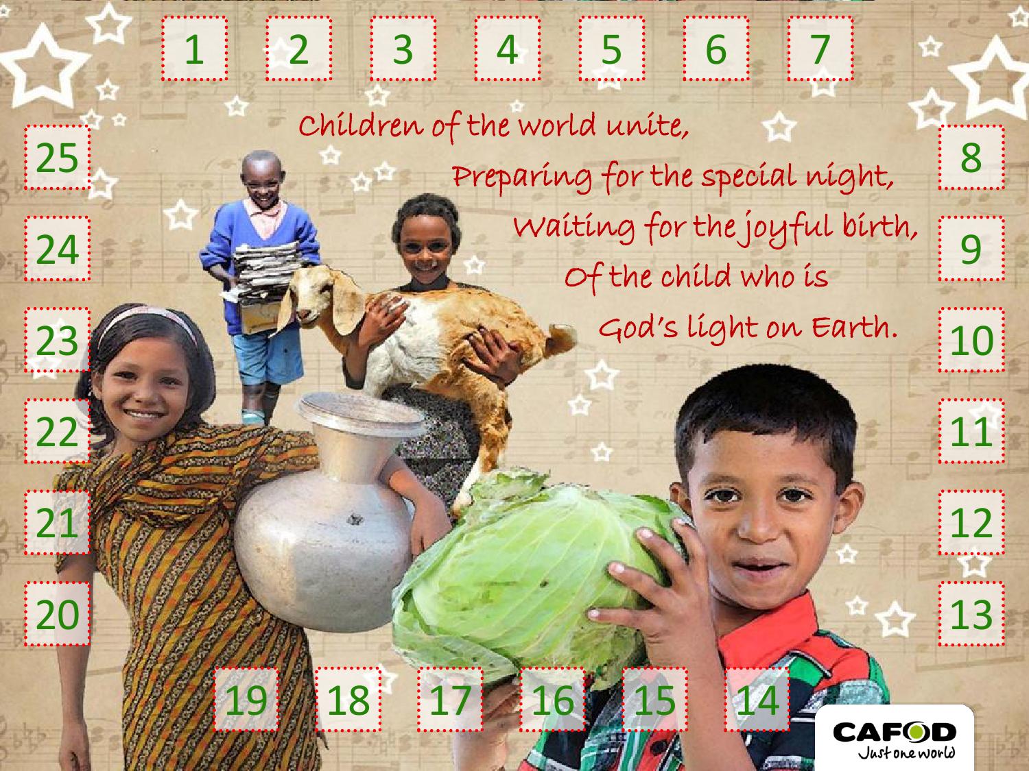 Primary advent calendar 2013 by CAFOD - Issuu